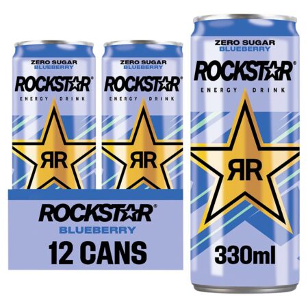 Rockstar Energy Drink Blueberry 330ml 330ml × 12 × 1 | British Grocery
