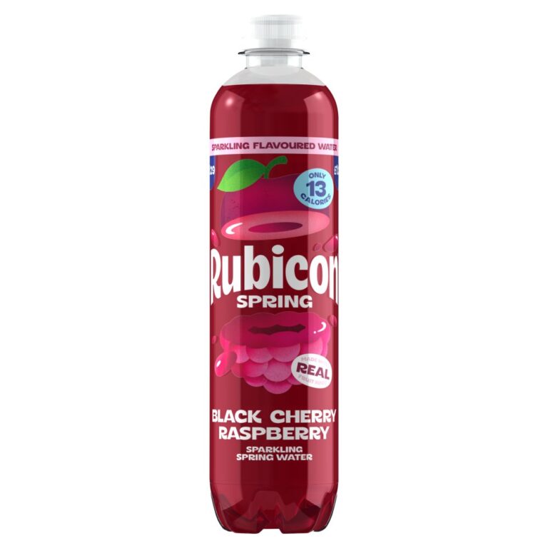 Rubicon Spring Black Cherry Raspberry Sparkling Water Bottle 500ml ...