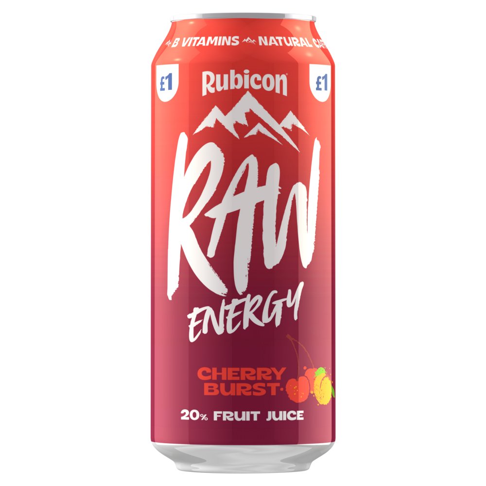 RAW Cherry Burst Energy Drink Can 500ml 500ml × 12 × 1 | British Grocery