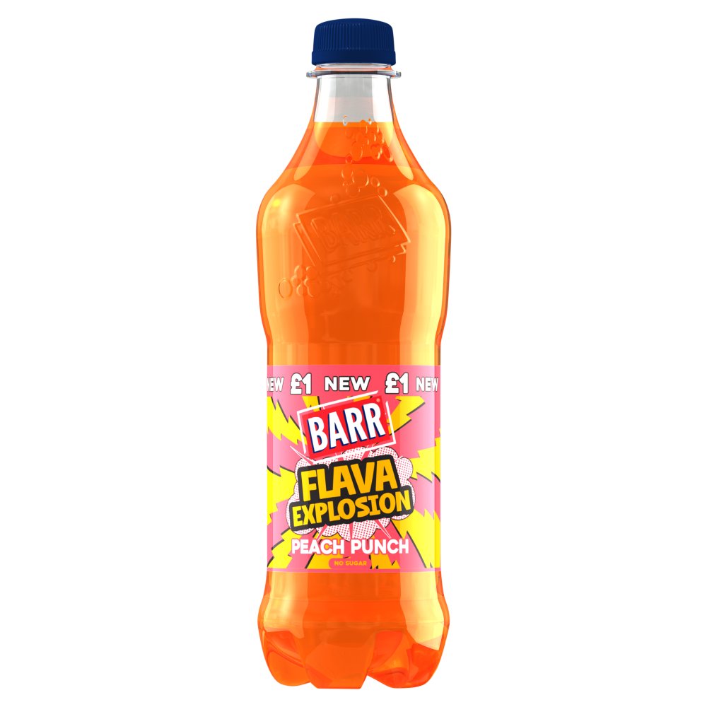 Barr Flava Explosion Peach Punch 500ml 500ml × 12 × 1 | British Grocery